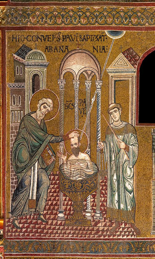 Ananias restores Saul’s sight – THEOLOGY AND THE ARTS