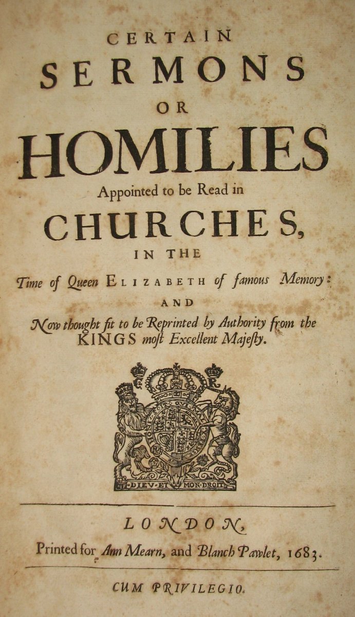 The Books of Homilies – THEOLOGY AND THE ARTS